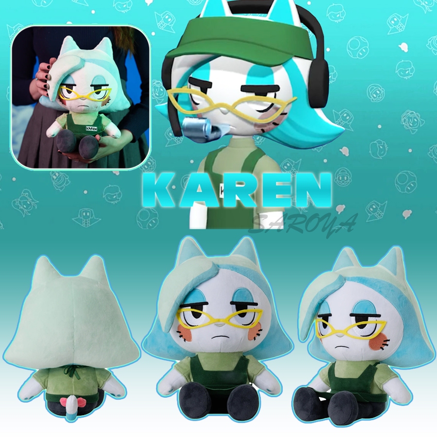 Smg4 Plush Toy Karen Cat Plush Toy Karen Doll Stuffed Animal Soft Toy ...