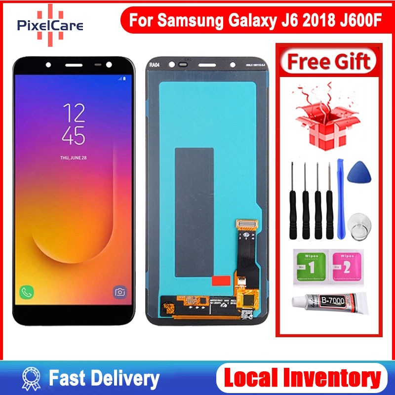 Pixelcare For Samsung Galaxy J6 2018 J600F J600G LCD Display Touch Screen Digitizer Assembly ...