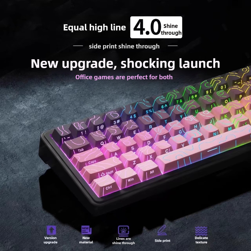 【PH STOCK】Polar Day Blackberry Contour Keycap Side Print Shine ...