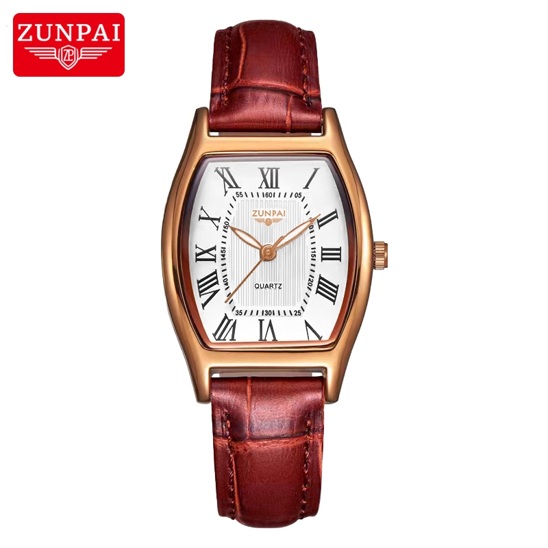 ZUNPAI Watch for Woman Original Waterproof Leather Fashion Girls Quartz ...