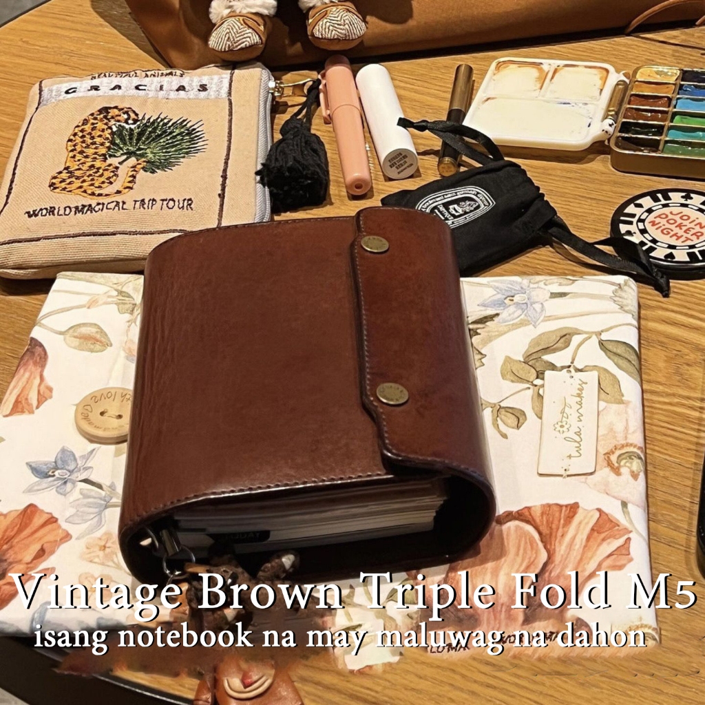 ♥♥Best Selling♥♥Retro Brown m5Notebook Loose Spiral Notebook Handmade ...