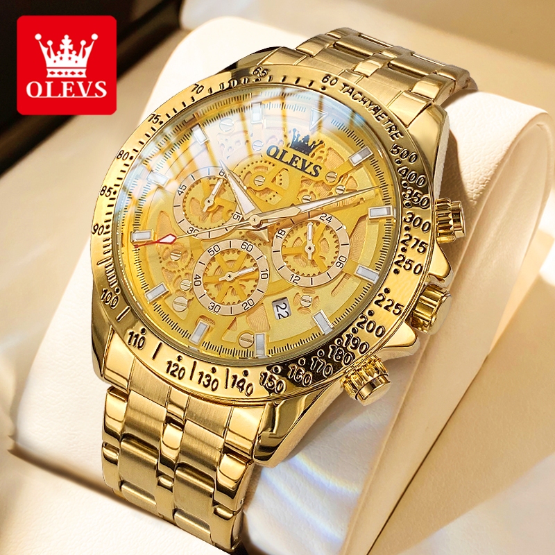 OLEVS Watch For Men Waterproof Original Quartz Luminous Calendar ...