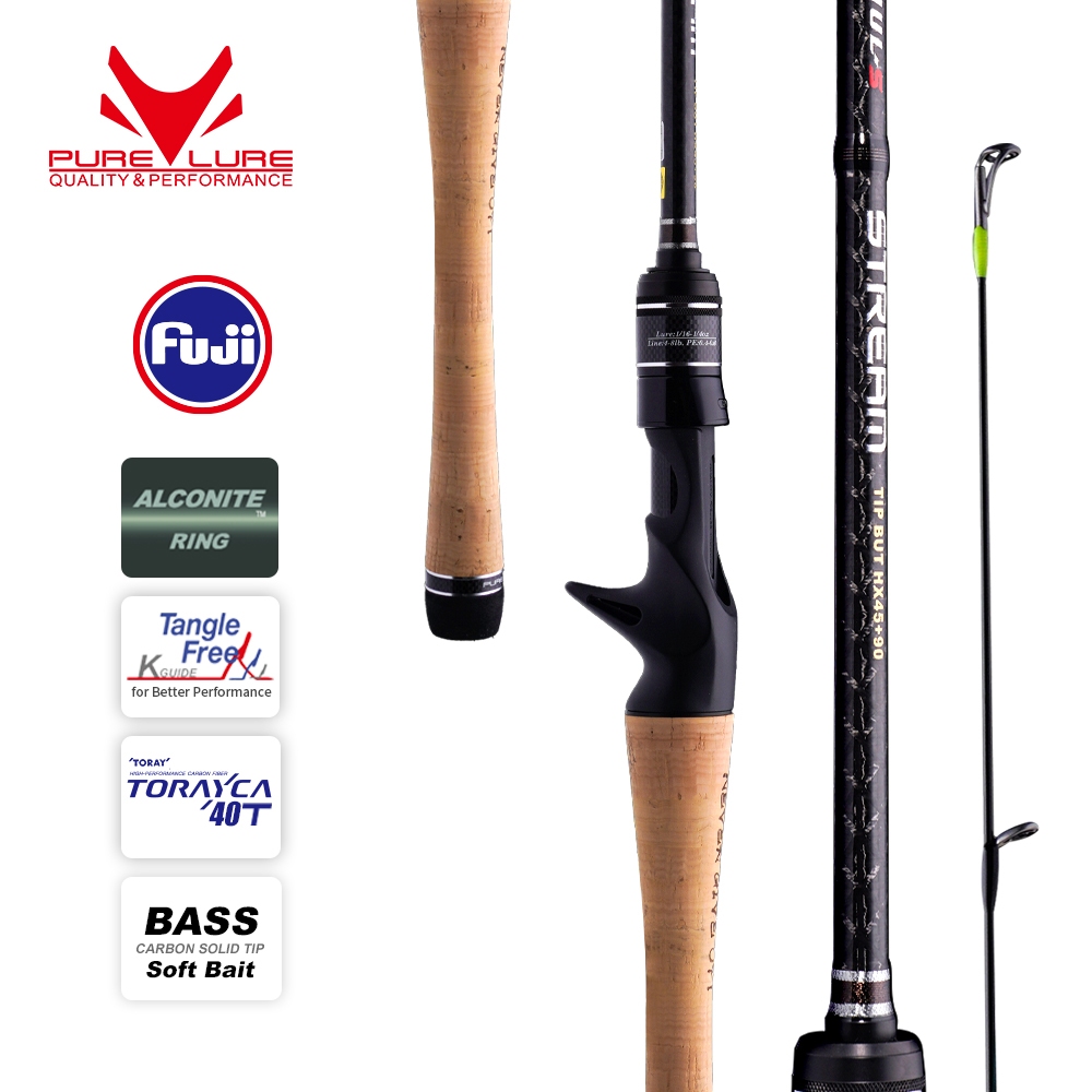 PURELURE STREAM Soft Bait Travel Rod Ultralight 1.98m 2.01m Partner ...