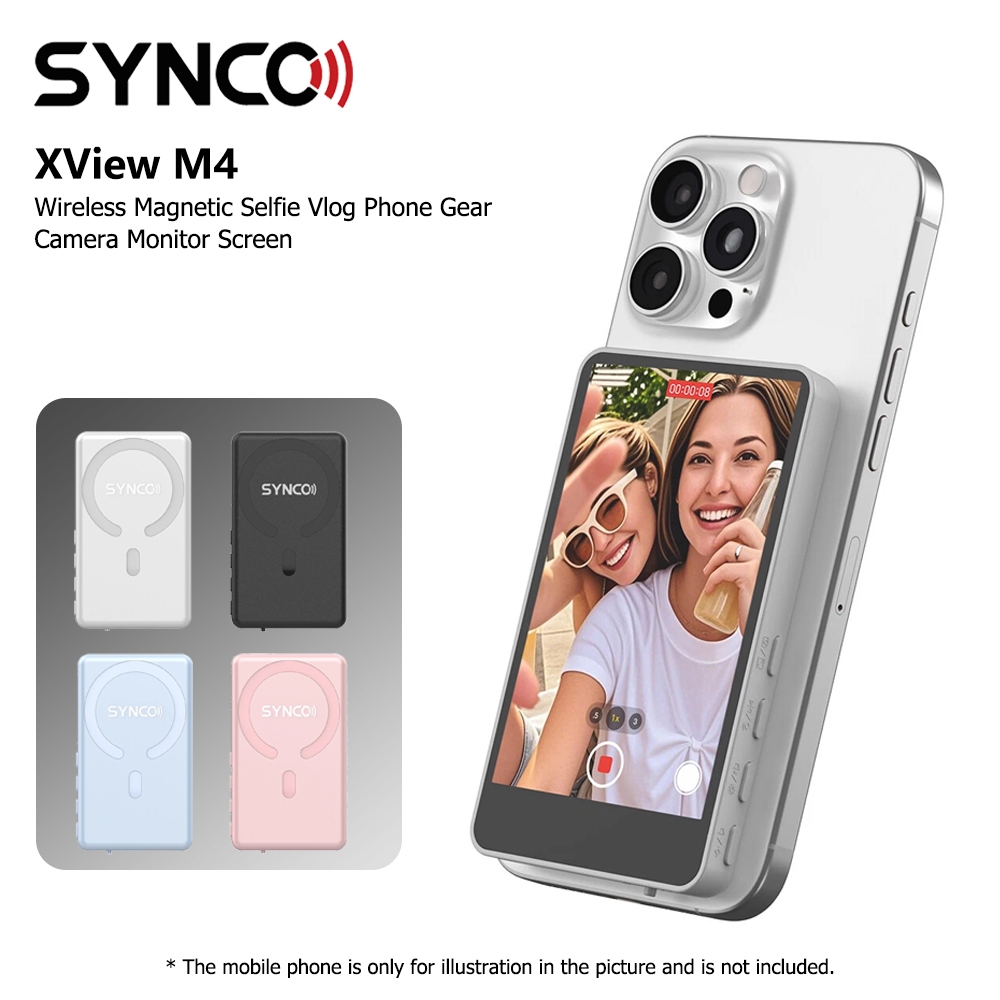 SYNCO XView M4 Wireless Magnetic Selfie Vlog Phone Gear Camera Monitor ...