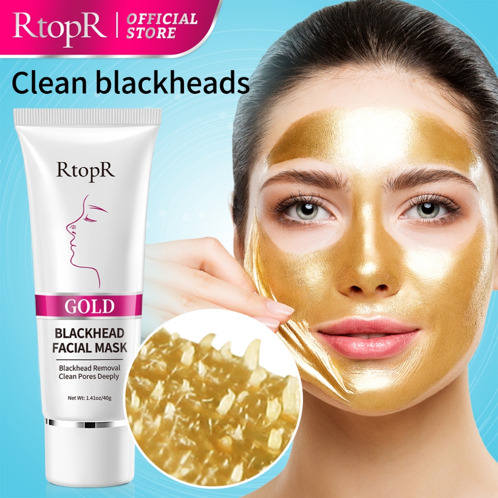 RtopR Gold Remove Blackhead Face Mask Pore Peeling Nose Deep Cleansing ...
