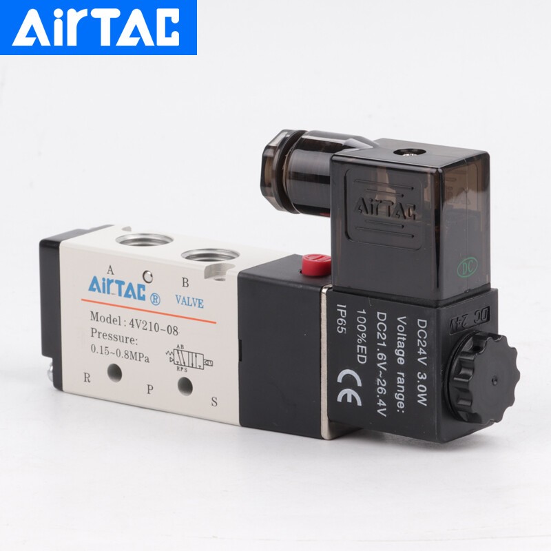 AIRTAC 4V210-08 Solenoid Valve Air Valve 220v Two-Position Five-Purpose ...