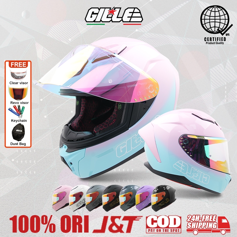GILLE FF007 KERENA Two Tone Full Face Motorcycle Helmet For Woman Men ...