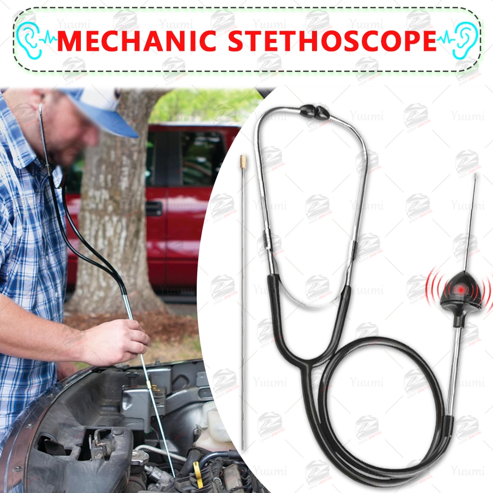 Car Engine Mechanic Stethoscope Kit Cylinder Noise Sensitive Hearing ...