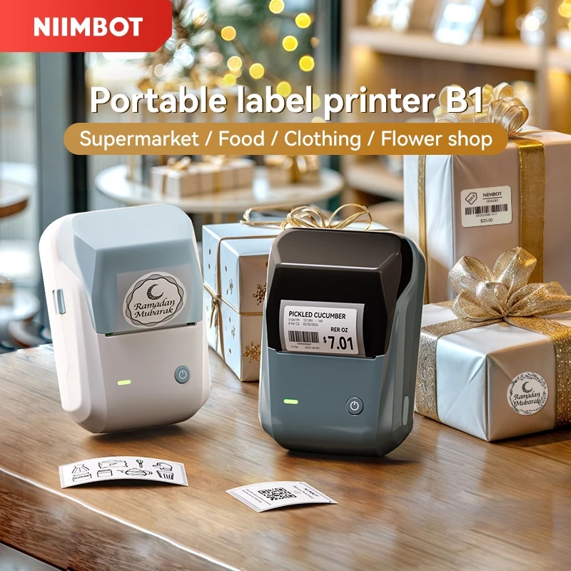 NIIMBOT B1 Bluetooth Label Printer Portable Handheld Thermal Printer ...