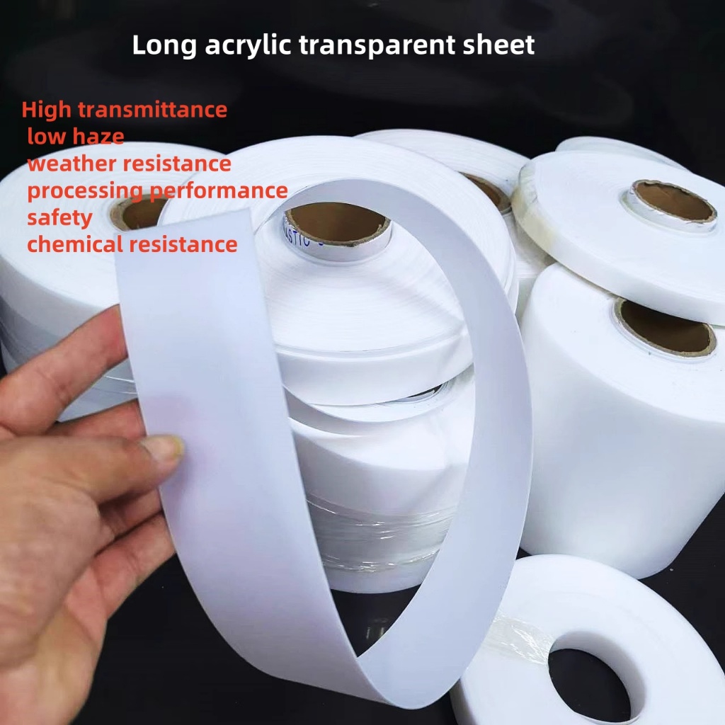 2/3Pcs Width10-150mm Milky white long acrylic transparent sheet ...