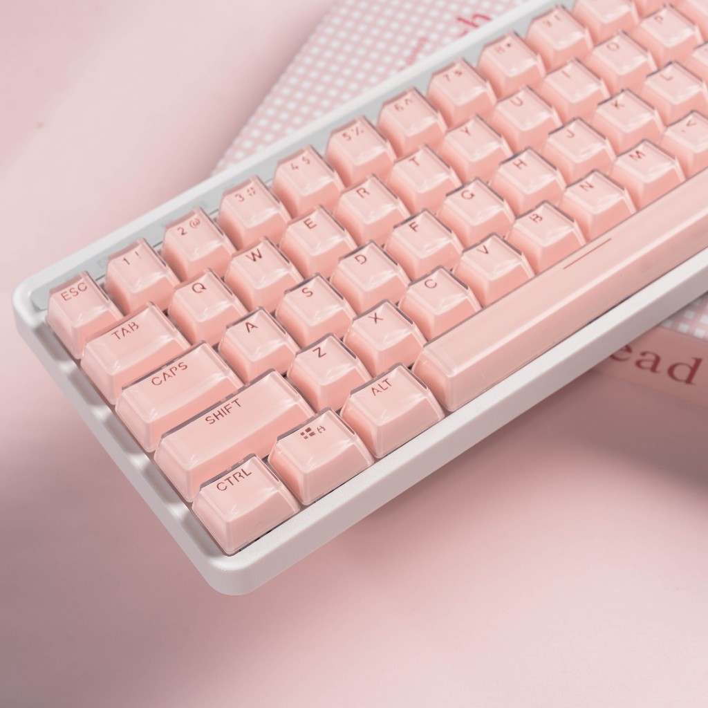 Womier Crystal Jelly Keycaps Pink Custom Translucent Keycaps 118 Keys ...
