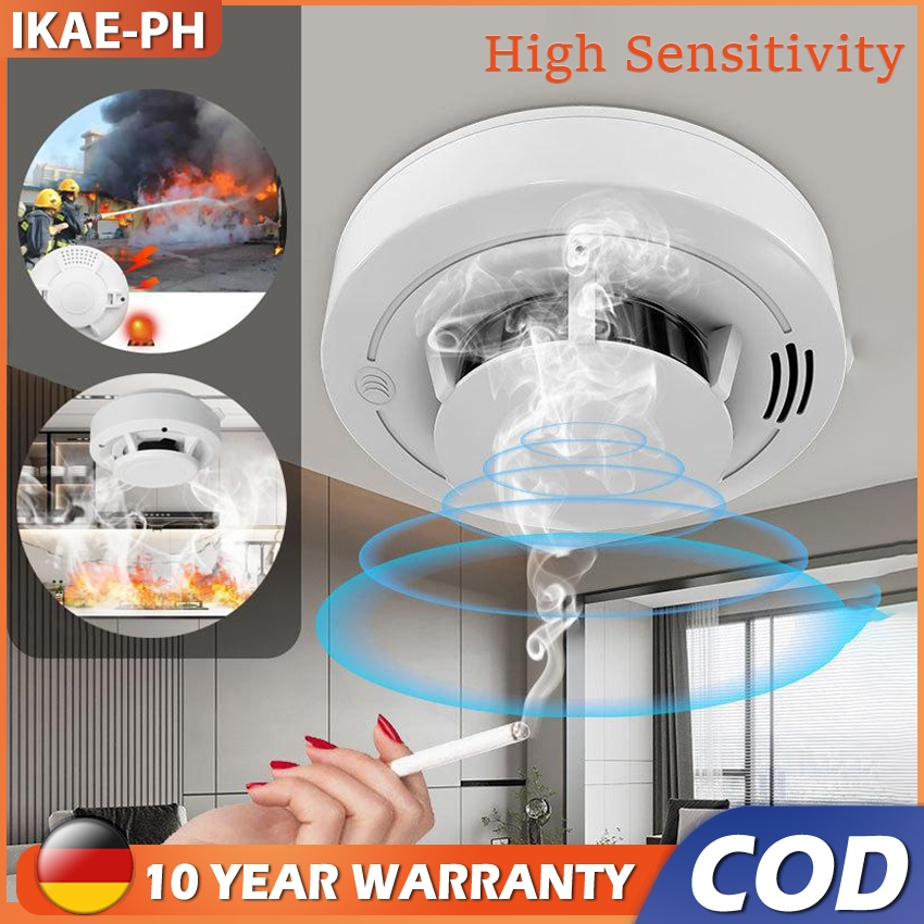 Smoke Fire Detector Photoelectric Sensitive Sensor Smoke Alarm Home ...
