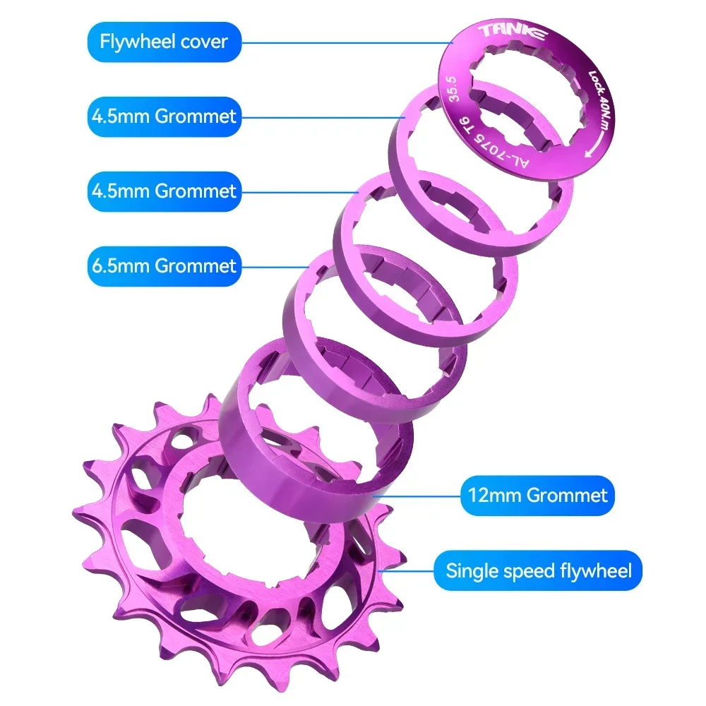 TANKE-Single Speed Flywheel Conversion Kit,18T,HG Cassette Cog,MTB Road ...