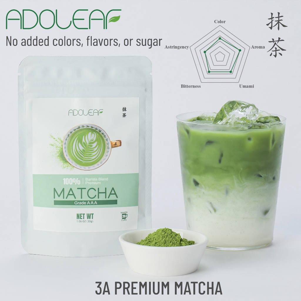 3A Matcha Premium Grade Green Tea Powder, 100% Pure No Sugar No ...
