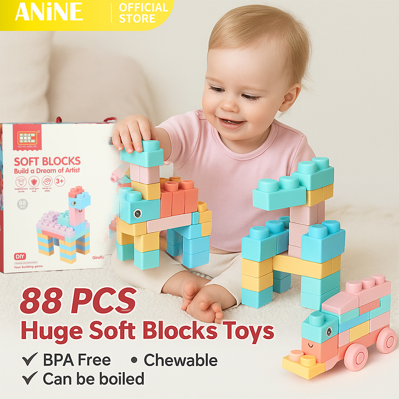 2025 Baby Building Blocks Big Size Toys For Kids Soft Blocks Early ...
