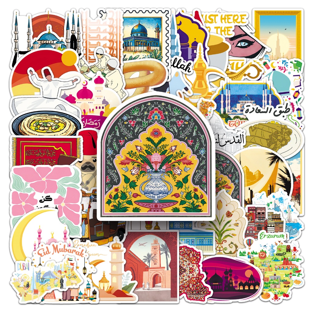 50Piece Funny Middle Eastern Cultural Theme Stickers For Phone Laptop ...