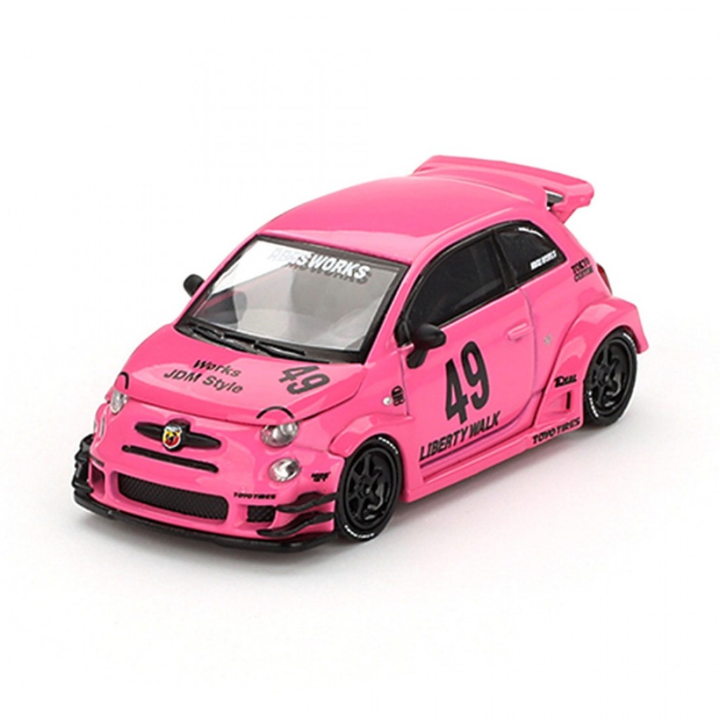 Mini GT MGT00851 851 1/64 ABARTH 595 LB-WORKS x Abas Works Pink LHD RHD ...