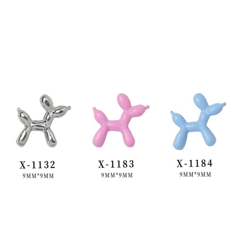 Macaron Cartoon Balloon Dog Multicolor Manicure Accessories | Shopee ...