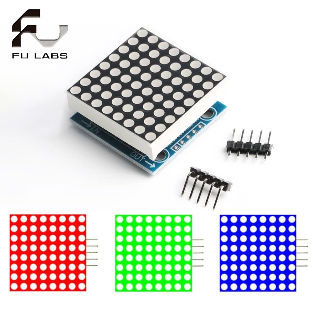 MAX7219 Dot Matrix Module MCU Control Driver LED Display Module Red Light Green Light Blue Light ...
