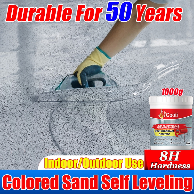 ⚡In Stock⚡5KG Free Tools GOOTI Upgrade Imitation Marble Epoxy Colored Sand Self-Leveling Floor ...
