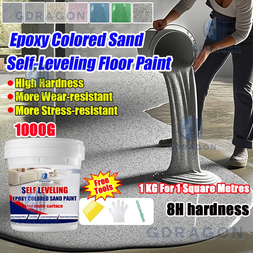 10 in 1 Epoxy Colored Sand Self Leveling Floor Paint Floor Paint Like ...