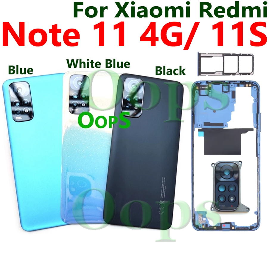 Phone Back Cover Housing For Xiaomi Redmi Note 11 11S 4G Battery Cover ...
