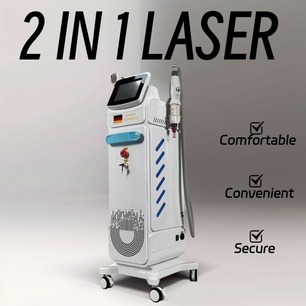 2 in 1 Professional Diode Laser Remove Skin Hair Whitening Skin Remove ...