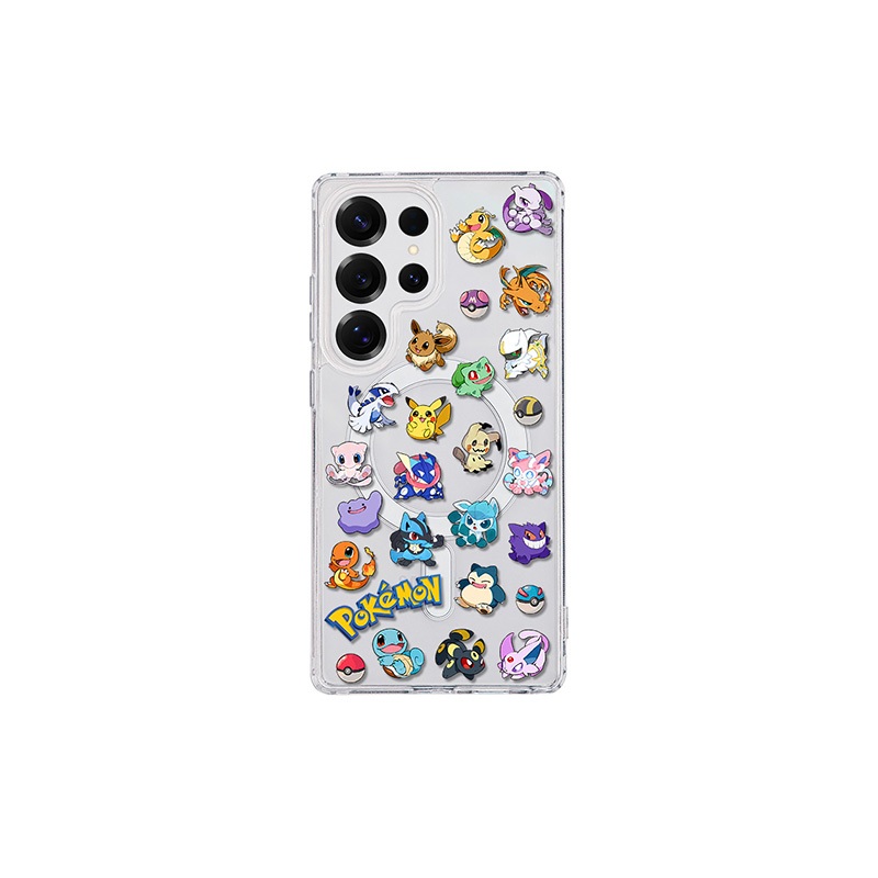Lovely Cartoon Pokemon Phone Cover, Support Wireless Charging, Fashion ...