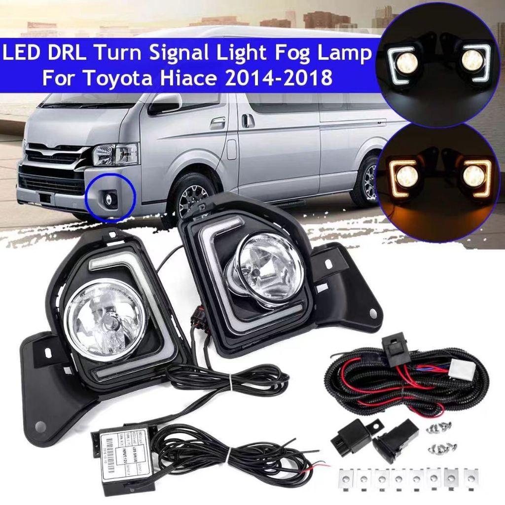 DLAA Hiace Commuter Grandia FogLamps Fog lights set 2015 2016 2017 2018 ...