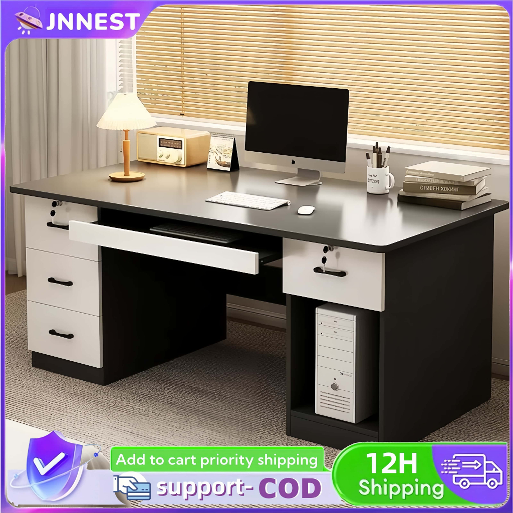 ⚡️JNNest【COD】⚡️Computer Desk With Drawers, Office Desk, Storage Desk ...