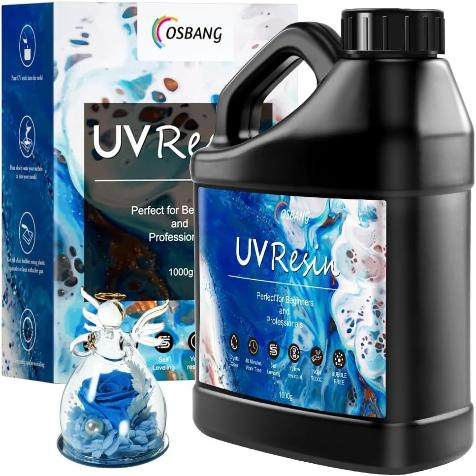 Fast - Cure Hard UV Resin Glue | Crystal Clear Ultraviolet Curing Epoxy Resin for Jewelry Making ...