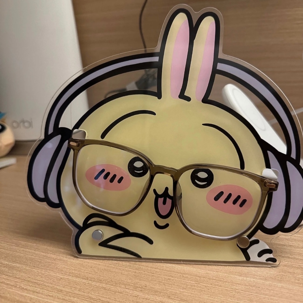 Cute Chiikawa Glasses Frame Stand Usagi Desktop Decoration | Shopee ...