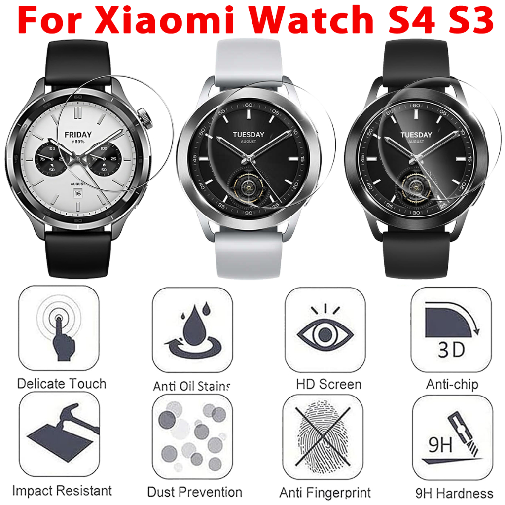 For Xiaomi Watch S4 S3 Smart Watch Tempered glass Film for Xiaomi Mi ...