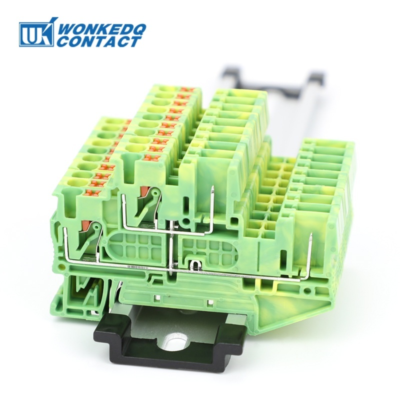 PTTB2.5/2P-PE Ground Plug-in Terminal Block 2 Levels Connector Push-in ...