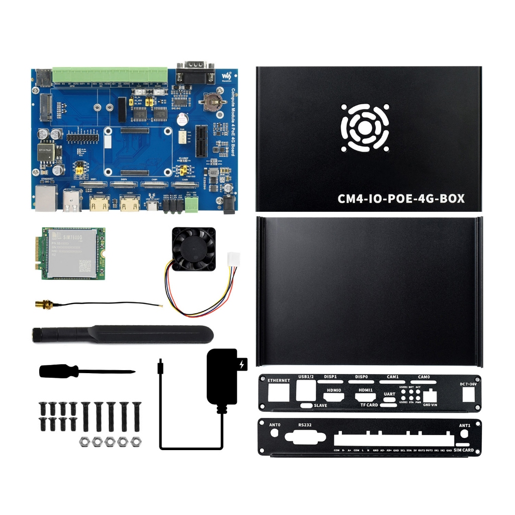 CM4 IO Board Industrial IoT Projects 4G LTE With Case Starter Kit for ...