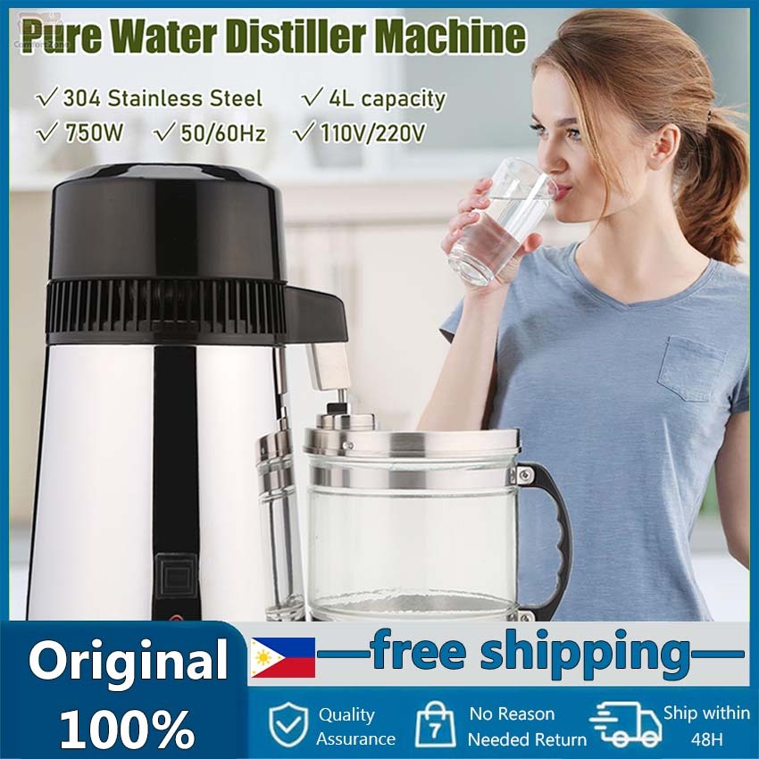 【In Stock】 4L Water Distiller Pure Water Filter Stainless Steel ...