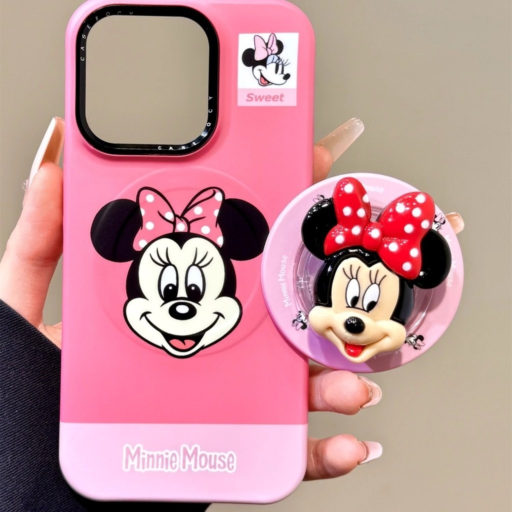 The Luxury New Minnie Mickey Hip Magnetic Stand Apple Case for IPhone ...