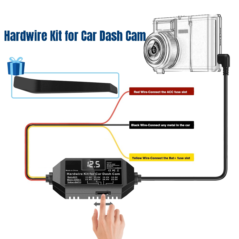 Dash Cam Hardwire Kit Dashcam Cable Mirror Dvr Charger Car Camera ...