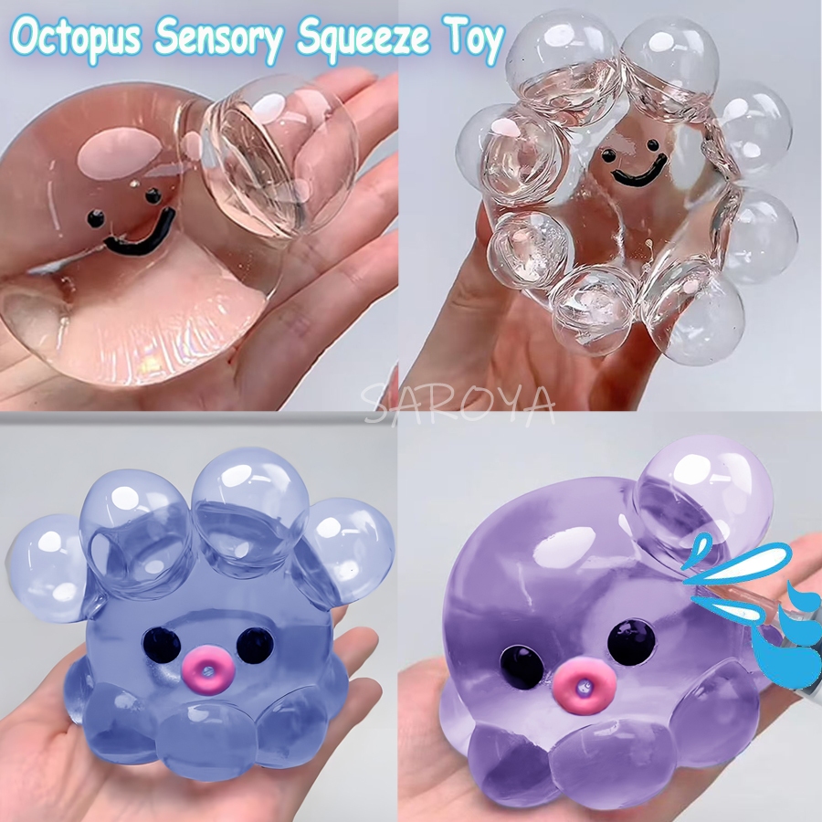Fidget Squeeze Toy Soft Octopus Funny Creative Fidget Toys Stress ...