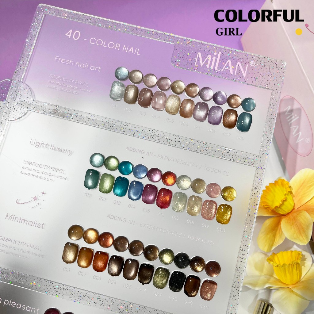 Shipped Locally MILAN 40 Colors Cat Eye Gel Polish Set – Satin Cat Eye ...