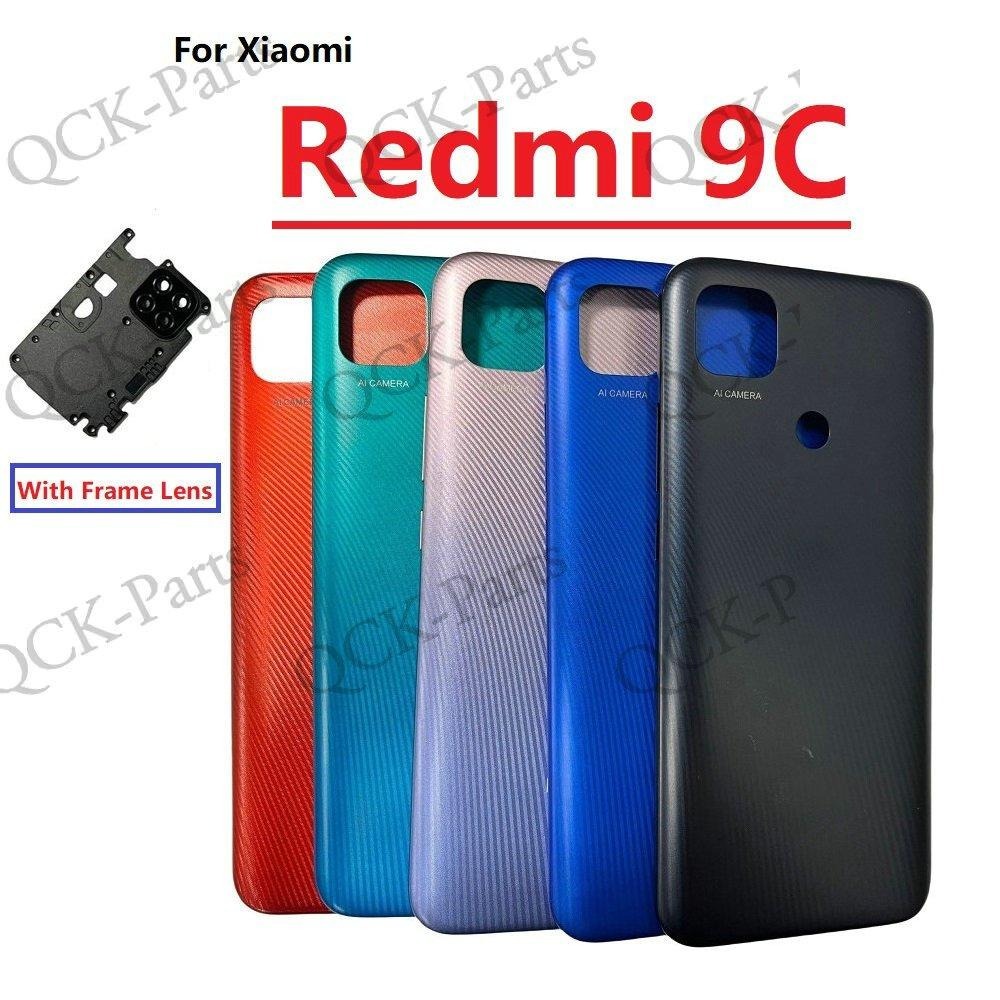 For Xiaomi Redmi 9C Back Battery Cover Rear Housing Door Case with ...