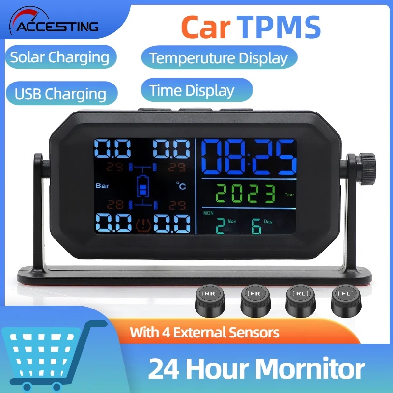 ⚡Local Delivery⚡TPMS Car Tire Pressure Monitoring System with 4 Tire ...