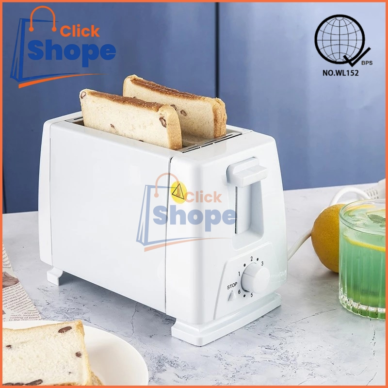 CLICK SHOPE 2 Slice Electric Pop-up Bread Toaster Home Breakfast Bread ...