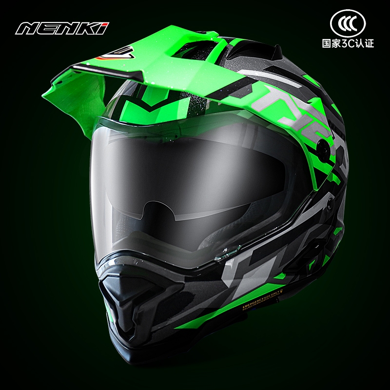 NENKI HELMET APOLLO GREEN NK-313 FULL FACE MOTOCROSS OFF ROAD ...