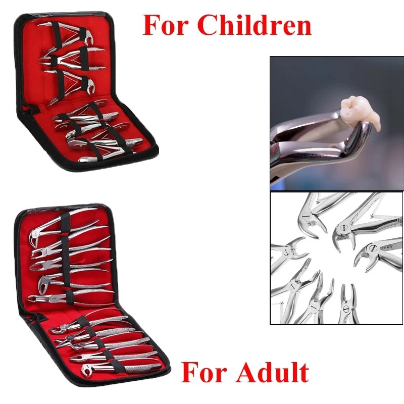 7pcs/10pcs /Kit Dental Extraction Plier Forceps for Adult Children ...