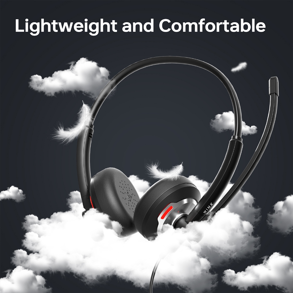 WINX (two-year warranty) noise cancelling call center headphones with ...