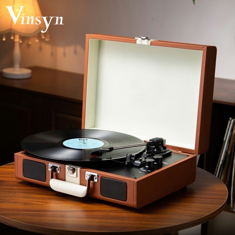 Vinsyn Portable Vinyl Player Turntable Player Vinyl with Speaker and ...