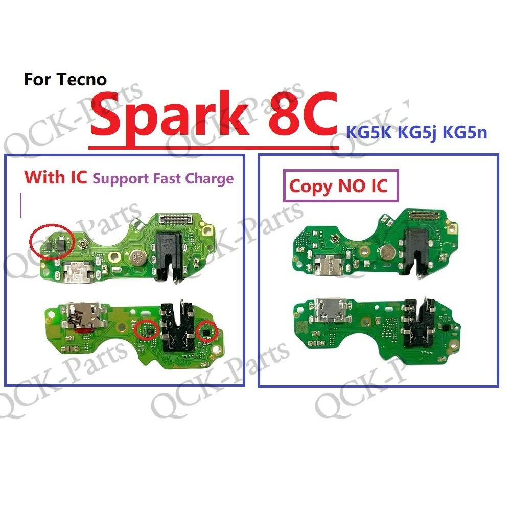 For Tecno Spark 8C KG5K KG5j KG5n With IC USB Charger Charging Port ...