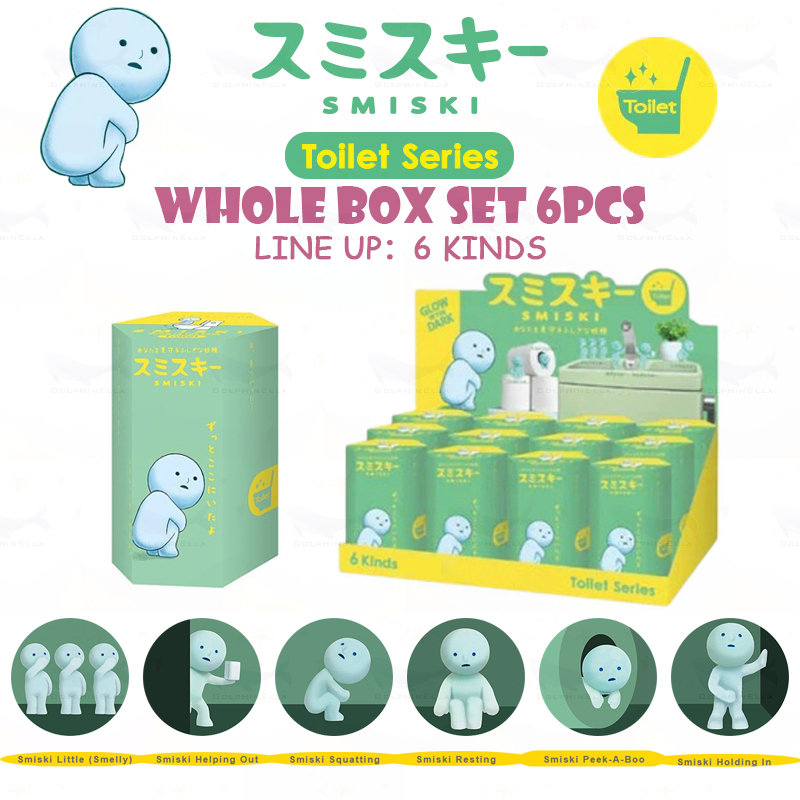 Whole box set 6pcs SMISKI Mini Figure Toilet Series blind box Cute ...