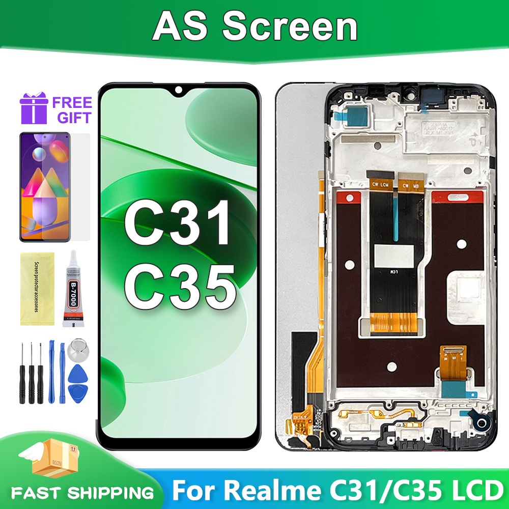IPS LCD For Oppo Realme C31/C35 RMX3501 RMX3511 LCD Dispaly Touch Screen with Frame Replacement ...